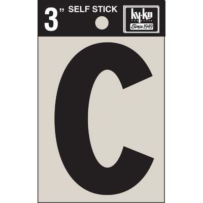 Products - 3" Black Vinyl Letter C