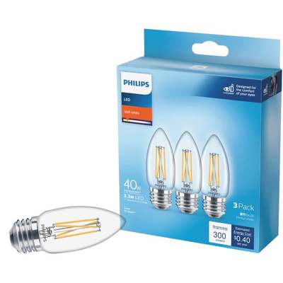 Departments - 40W LED BULB PHILIPS SW MED 3PK