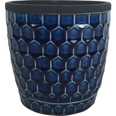 Planters & Pots - 6" BLUE CLAY HONEYCOMB PLANTER