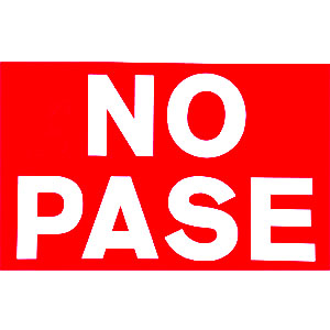 Departments - LETRERO NO PASE