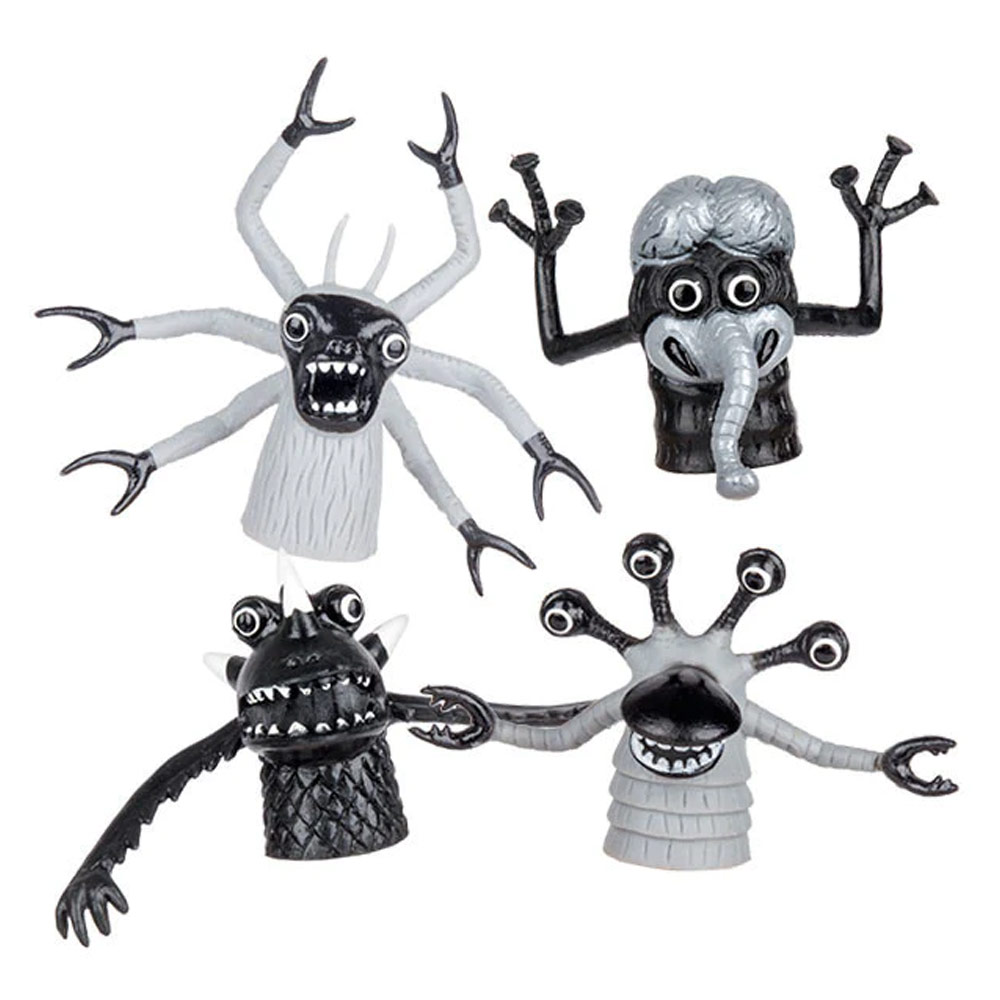 Departments - Archie McPhee Finger Puppet Black & White Finger Monsters