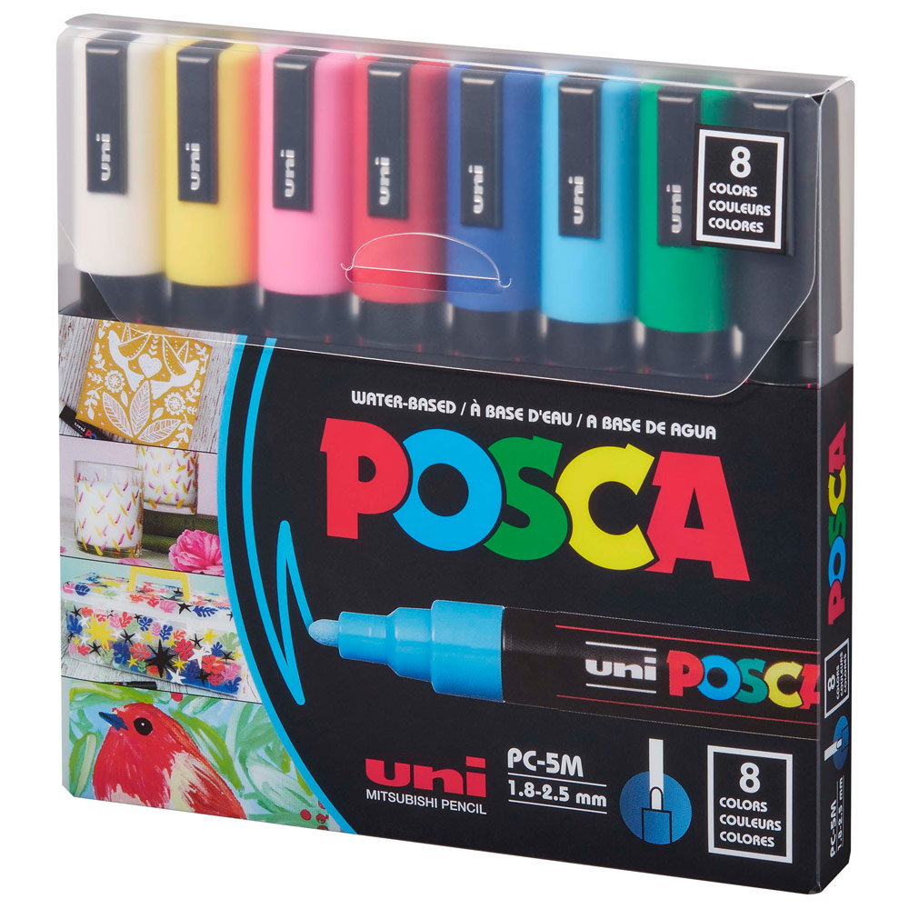 Uni POSCA Marker PC 5M Medium Bullet 8 Set