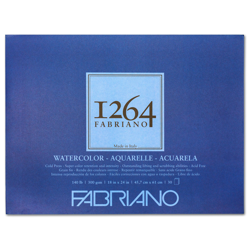 Departments - Fabriano 1264 Watercolor Paper Pad 140lb 30 Sheets 18"x24 ...